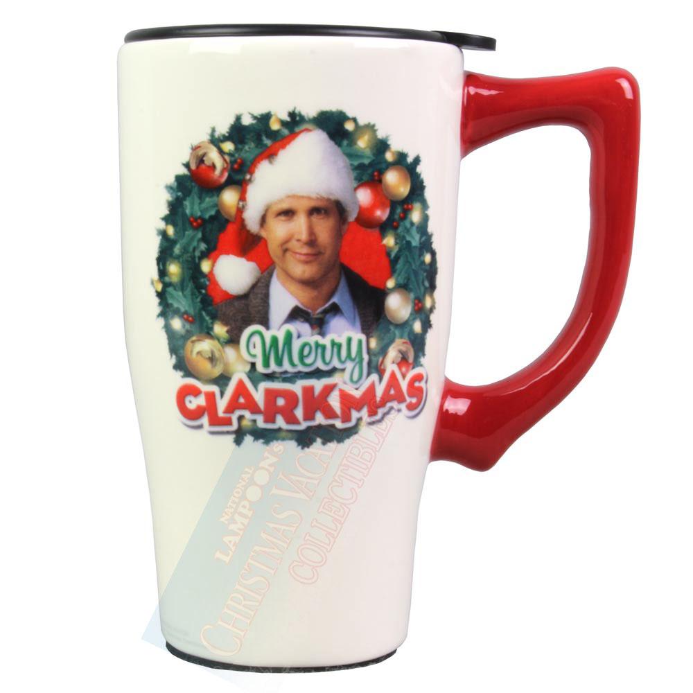 Merry Clarkmas Ceramic Travel Mug w/Lid From Christmas Vacation ...